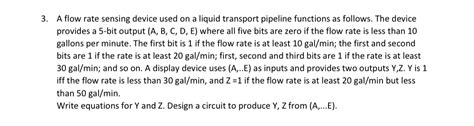 Solved A Flow Rate Sensing Device Used On A Liquid Transport Pipeline Course Hero