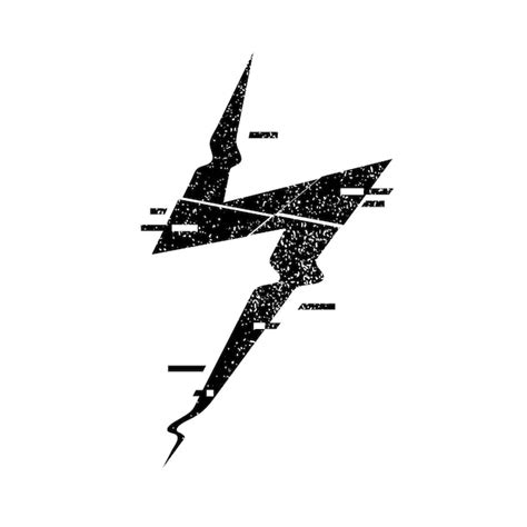 Premium Vector Thunder Bolt Lighting Flash Logo Glitch Effect Electric Power Design Element