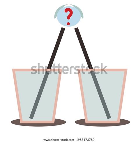 Two Glasses Water Straws Analysis Verification Stock Vector Royalty