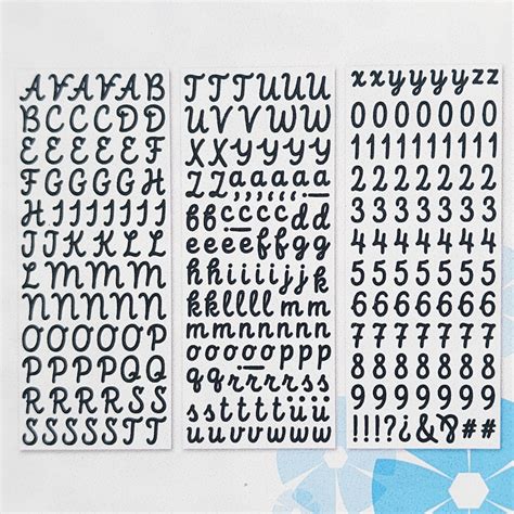 Creative Memories Black Script Abc 123 Letter Stickers
