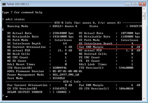 Adjust Dsl Snr Value From Routers Cli Draytek