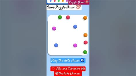 Connect The Dots Of Same Color Without Crossing Lines Shorts Trending