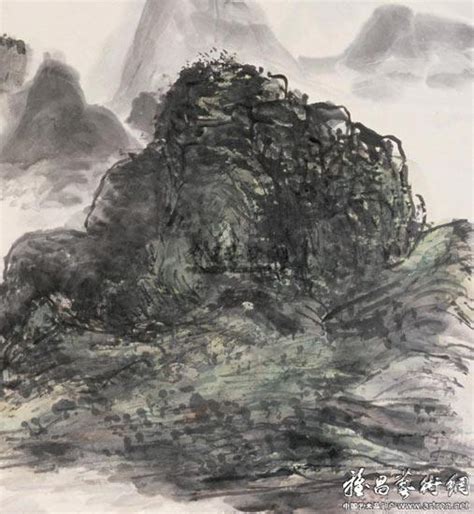 苕 写意图轴（局部）黄宾虹画集黄宾虹作品展黄宾虹在线作品黄宾虹纪念网站 雅昌艺术家网