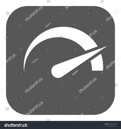 Tachometer Speedometer Indicator Icon Performance Measurement Stock Illustration 489351448
