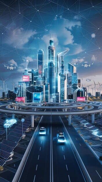 Cloud Computing Banner Background For Smart City Premium Ai Generated