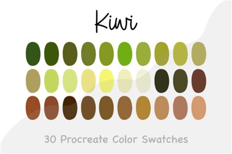 Kiwi Procreate Color Palette Graphic By Picto Graphy Creative Fabrica