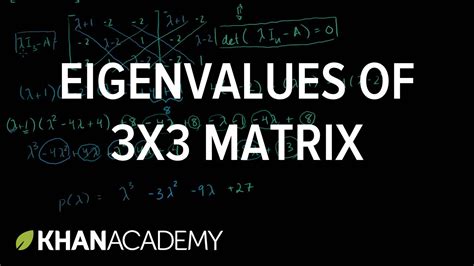 Linear Algebra Eigenvalues Of A 33 Matrix CCTubes