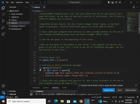Savera Yaseen On Linkedin Use Of Array For Making Guests List Adding Names At The Beginning