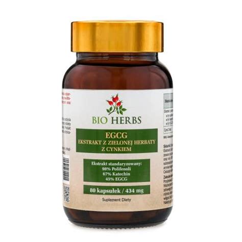 EGCG EKSTRAKT ZIELONEJ HERBATY Z CYNKIEM Bio Herbs
