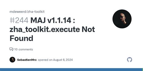 maj v1 1 14 zha toolkit execute not found · issue 244 · mdeweerd zha