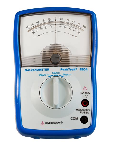«PeakTech® P 3204» Galvanómetro Analógico +/- 50µA / 5 mA / 100 mV DC ...