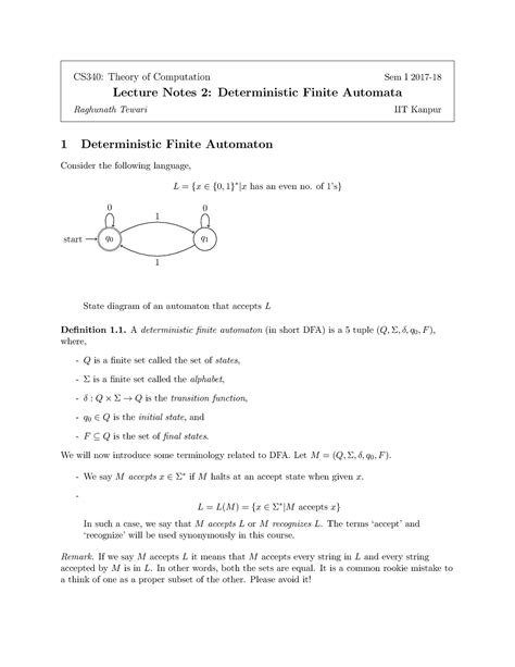 Cs Theory Of Computation Toc Cs Theory Of Computation Sem I