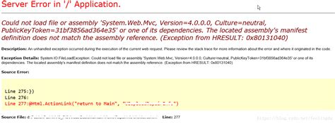 Mvc本地运行正常，发布之后报错 0x80131040fileloadexception Hresult0x80131040 Mes Csdn博客