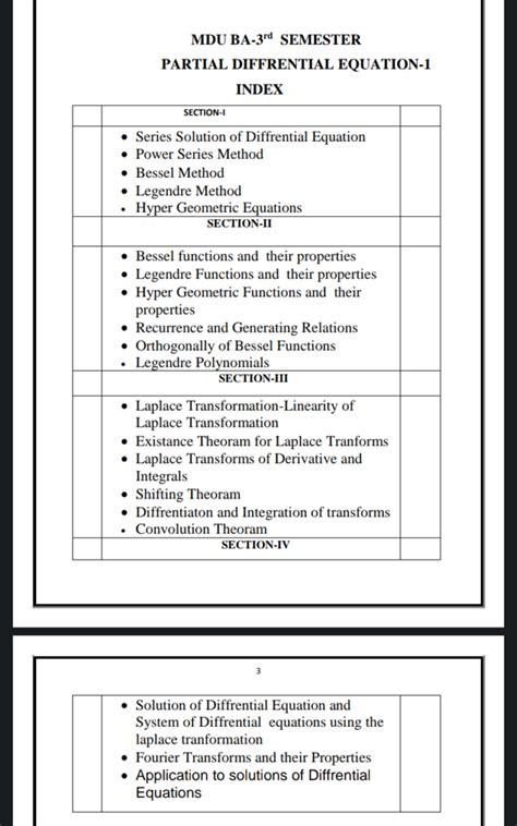 Partial Differential Equation Notes For Ba Third Semester In English