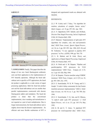 Iaetsd Pipelined Parallel Fft Architecture Through Folding