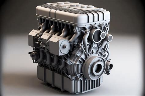 premium photo internal combustion engines with parts for automotive