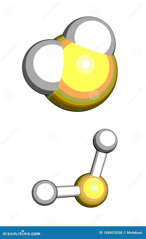 Hydrogen Sulfide H2s Toxic Gas Molecule Stock Illustration