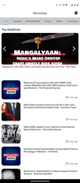 News Android Application Built Using Kotlin As Language And Several Frameworks Of Android