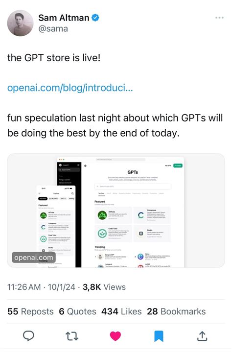 René Zuleta On Linkedin Openai Just Announced Gpt Store Is Live 🔥🔥
