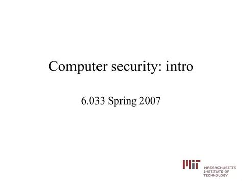 PPT Computer Security Intro PowerPoint Presentation Free Download ID 3854625