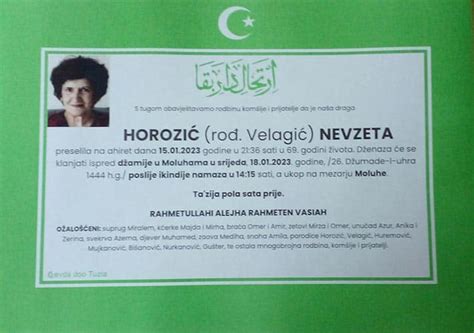 In Memoriam Nevzeta Horozić Velagić Tuzla Lve