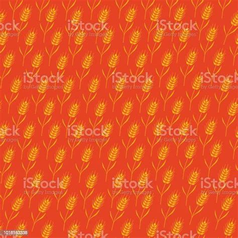 전체 곡물과 원활한 패턴 씨앗 빨간색 배경 평면 스타일 디자인 벡터 일러스트 레이 션에 고립 된 유기 자연 배경 가을에 대한 스톡 벡터 아트 및 기타 이미지 Istock