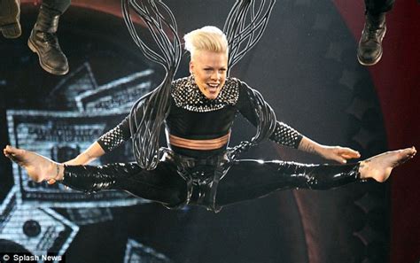 Pink Risks An Uncomfortable Time She Shows Off Her Impressive Aerial