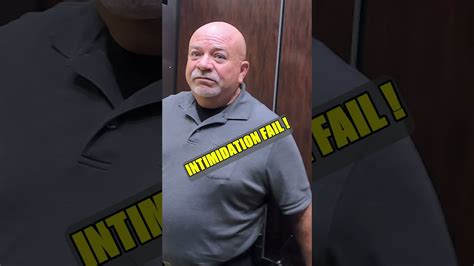 St Amendment Audit Intimidation FAIL Shorts YouTube