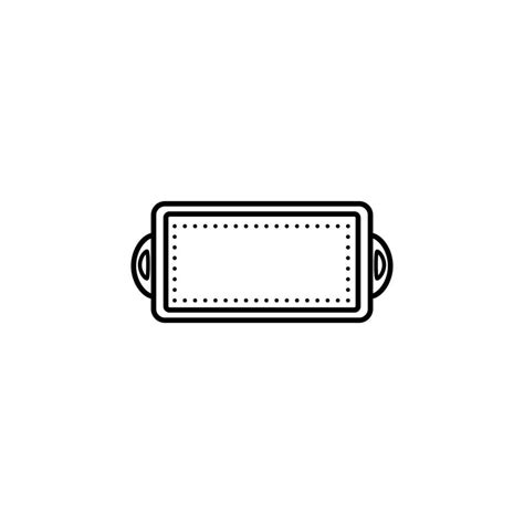 Food Serving Tray Serving Dining Tray Vector Icon Illustration