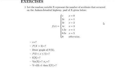 Solved Exercises 1 Let The Random Variable X Represent The