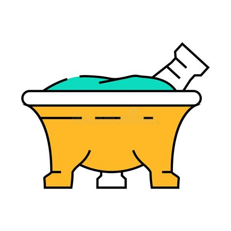 Molcajete Mexican Cuisine Icon Color Illustration Stock Vector