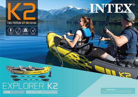 Buy Explorer K2 Kayak 2 Person Inflatable Kayak Set With Aluminum Oars