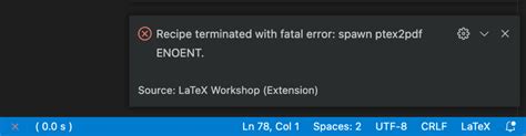 Vscode Recipe Terminated With Fatal Error Spawn Ptex Pdf Enoent