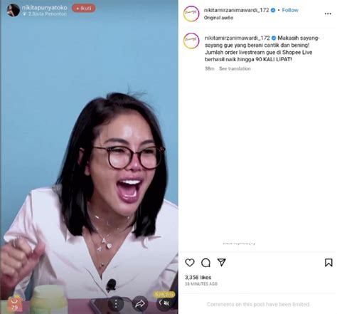 Pecah Rekor Order Shopee Live Nikita Mirzani Naik 90 Kali Lipat