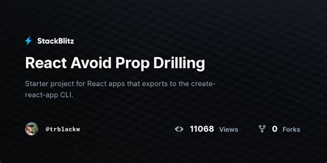 React Avoid Prop Drilling StackBlitz