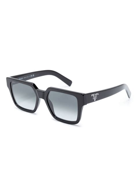 Prada Eyewear Square Frame Sunglasses Black Farfetch