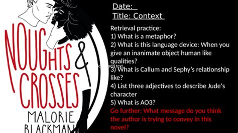 Noughts And Crosses Context Lesson Stephen Lawrence Teaching Resources