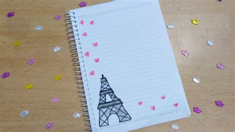تزين الدفتر على شكل برج ايفل 🗼🗼بطريقة جدا سهلة و جميلة Queen Aseel 👸