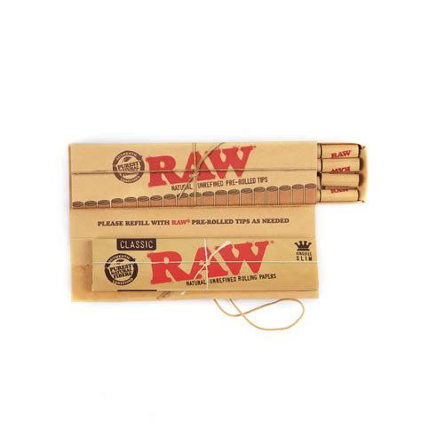 Raw Classic Connoisseur King Size Slim And Pre Rolled Tips Highsostore