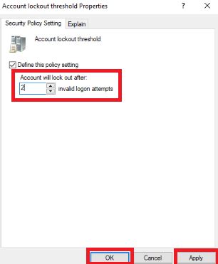 How To Do Account Lockout Policy On Server
