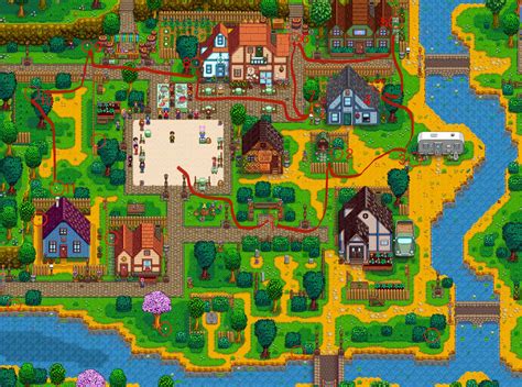 Stardew Valley Expanded Egg Hunt Route Map 2023