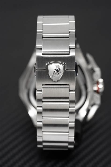 Tonino Lamborghini Spyder X Ss Chronograph Date Steel Red T9xa Ss B