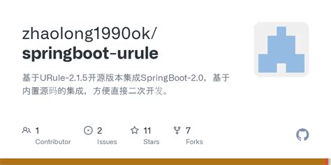 github zhaolong1990ok springboot urule 基于urule 2 1 5开源版本集成springboot