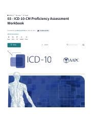 ICD 10 CM Proficiency Assessment Workbook Enhancing Healthcare Course Hero