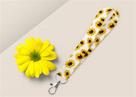 Llavero de pulsera de girasol Mini Cordón Etsy