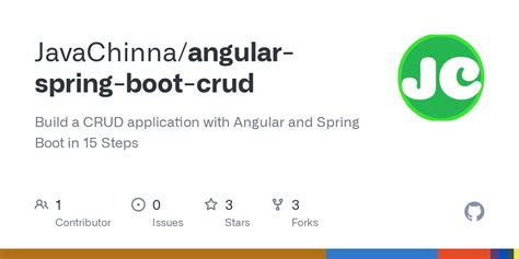 Github Javachinnaangular Spring Boot Crud Build A Crud Application With Angular And Spring