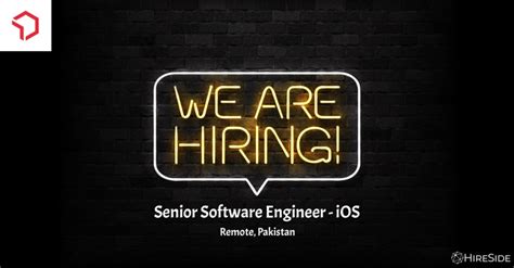 Hireside On Linkedin Venturedive Hireside Senior Software Engineer Ios Remote Pakistan