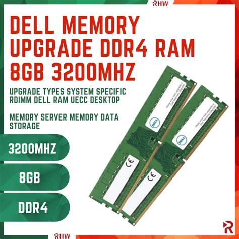 Dell Memory Upgrade Ddr4 Ram 8gb 3200mhz Registered And Upgrade Types