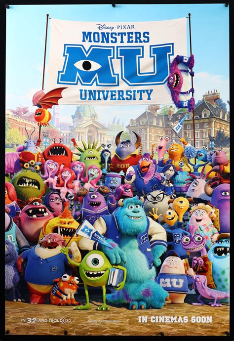 Monsters University Original Movie Poster Famous Movie Posters