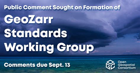 OGC To Form GeoZarr Standards Working Group Public Comment Sought On Draft Charter OGC